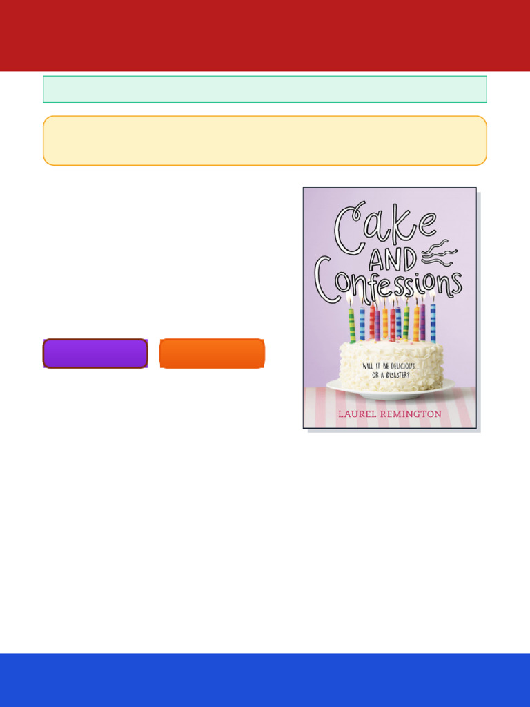 Cake and Confessions Laurel Remington ebook chapters included 2025 ...