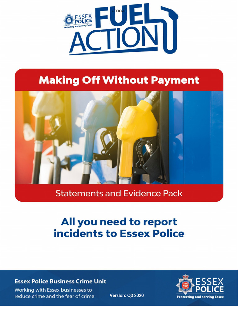 Fuel Action Statements and Evidence Pack | PDF | Crimes | Crime & Violence