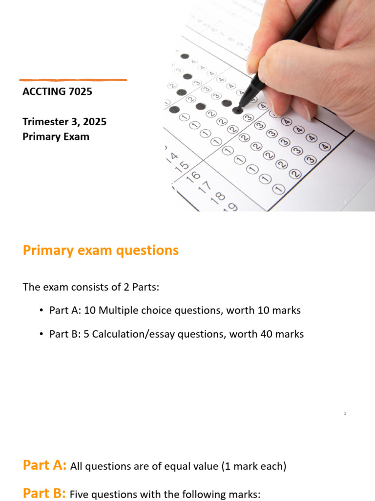 ACCTING 7025 Exam Guide Trimester 3 | PDF