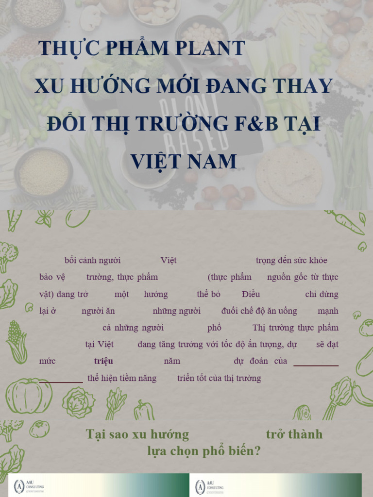 Xu Hướng Sản Phẩm Plant Based Food ở Việt Nam | PDF