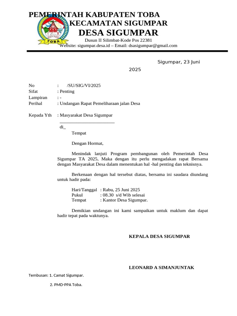 Surat Undangan | PDF