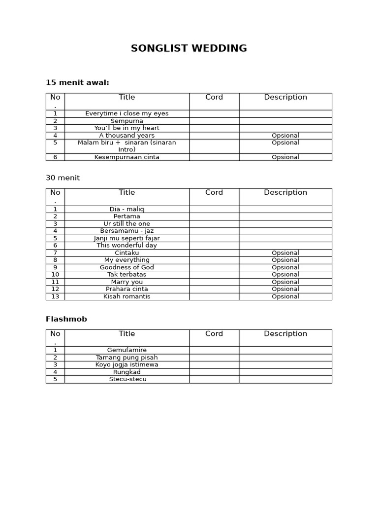 Song List | PDF