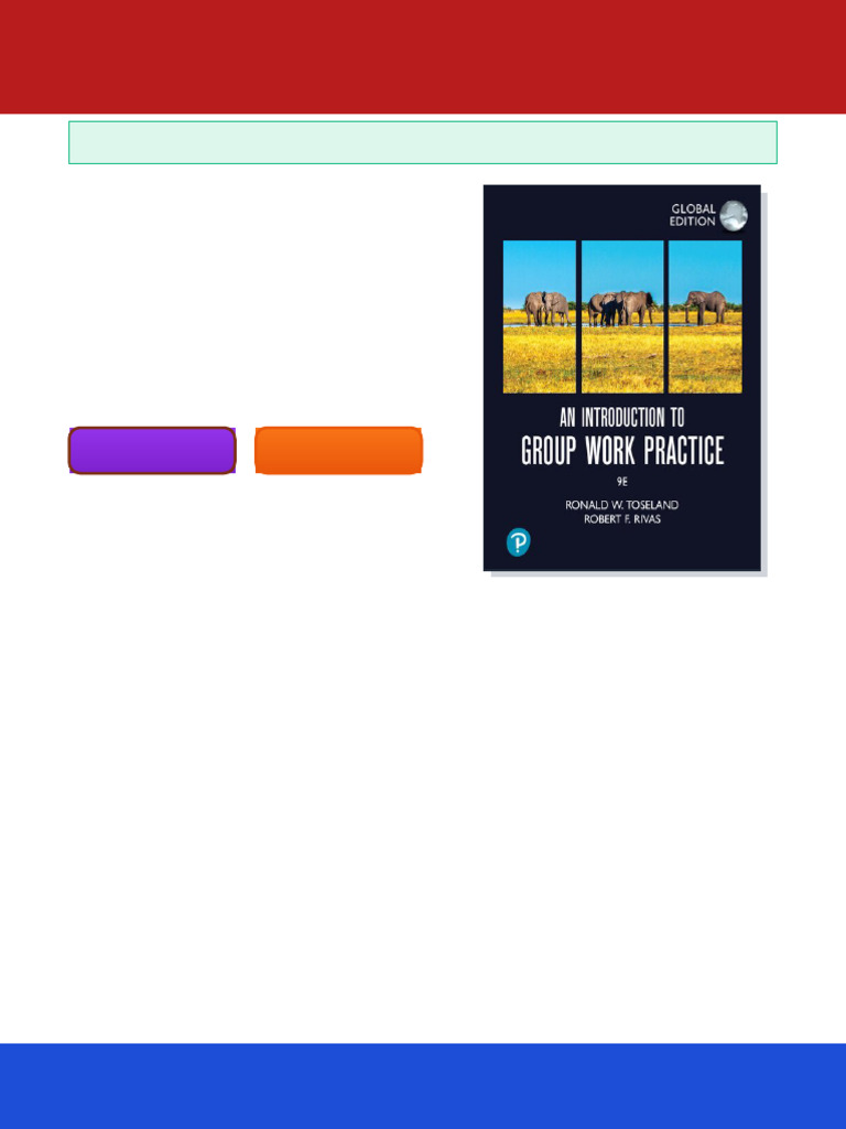 An Introduction to Group Work Practice Global Edition Ronald Toseland ...