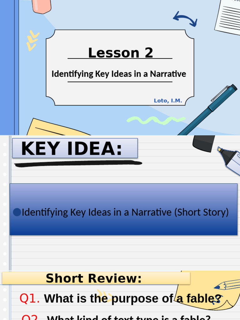 Week 1-Lesson 2 | PDF | Narrative | Fable