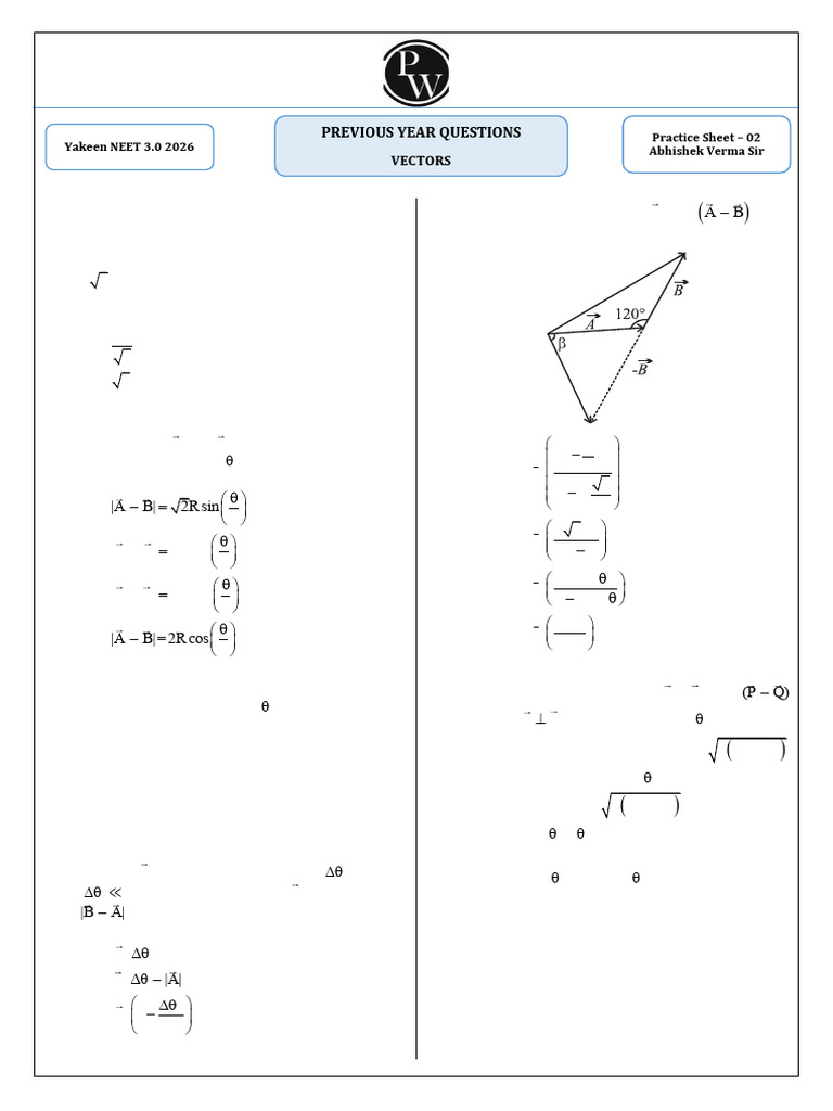 Vectors Sheet 2 Mbbs | PDF | Chess Theory | Chess