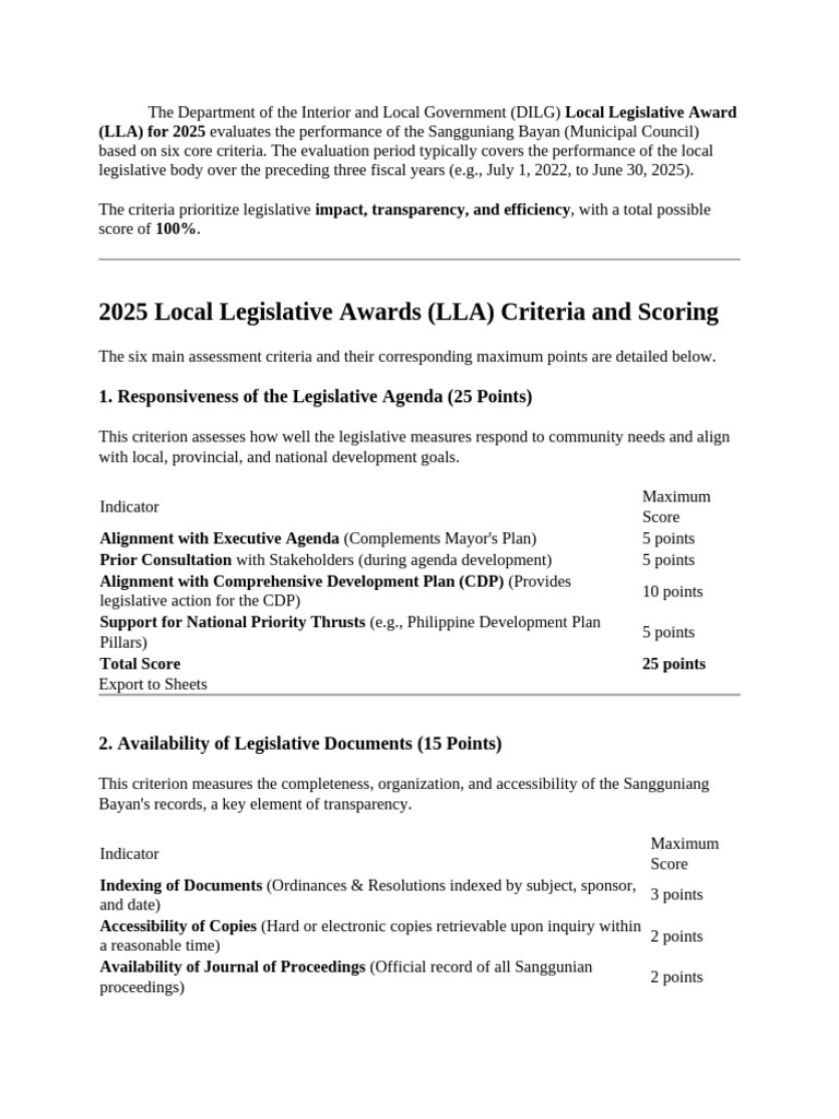 2025 LLA Criteria | PDF | Economies