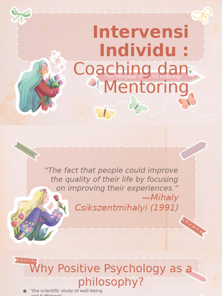 Positive Psychology in Coaching & Mentoring | PDF | Well Being ...