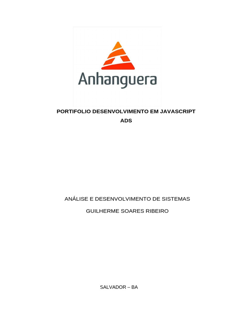 portifolio desenvolvimento em javascript | PDF | Script Java ...