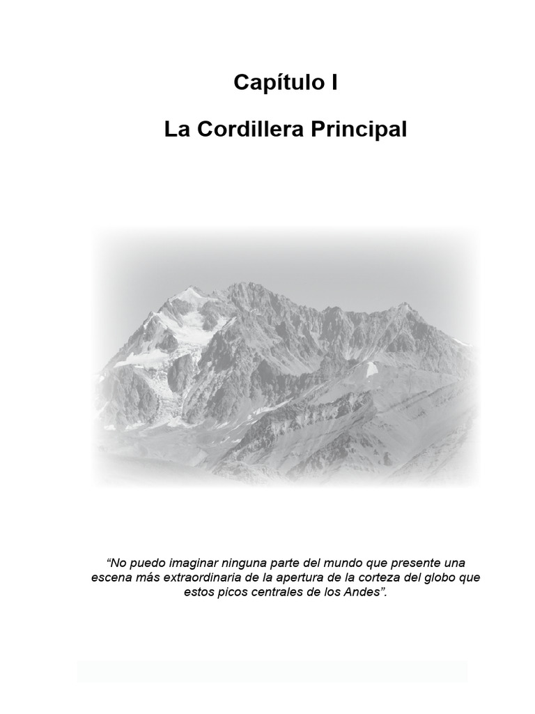 Capitulo 1. La Cordillera Principal | PDF | Andes | glaciar