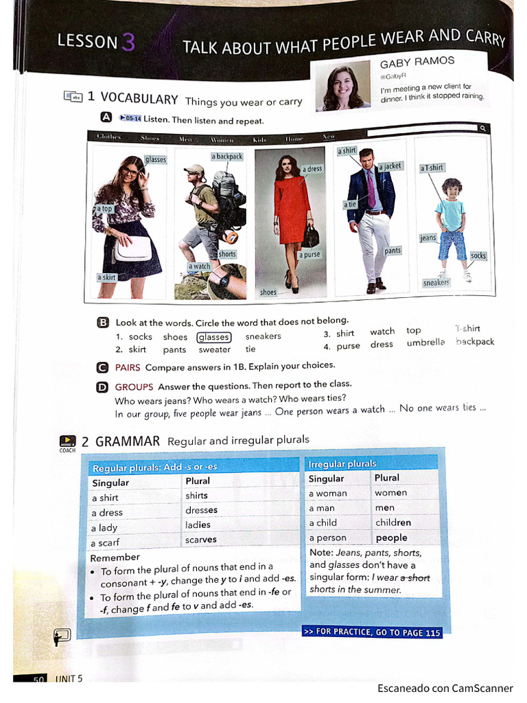 unit 5 lesson 3 | PDF