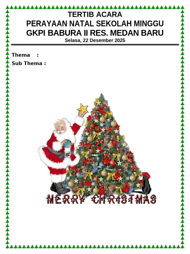 614974322 Acara Natal Sekolah Minggu | PDF