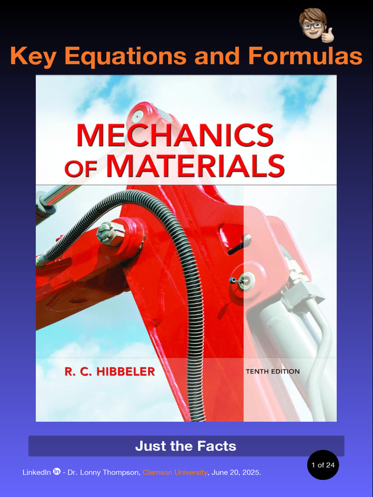 Mechanics of Materials Formulas Guide | PDF | Strength Of Materials ...