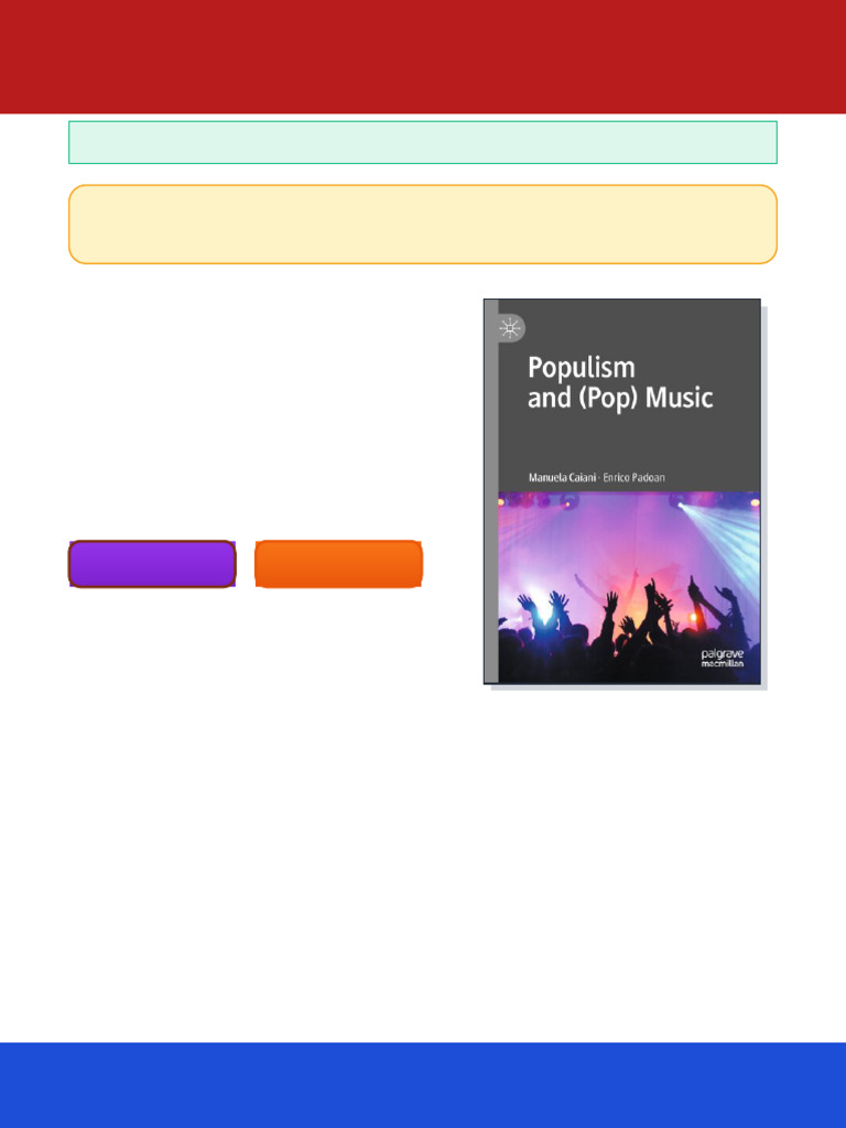Populism and (Pop) Music Manuela Caiani Ebook Downloadable Instantly ...