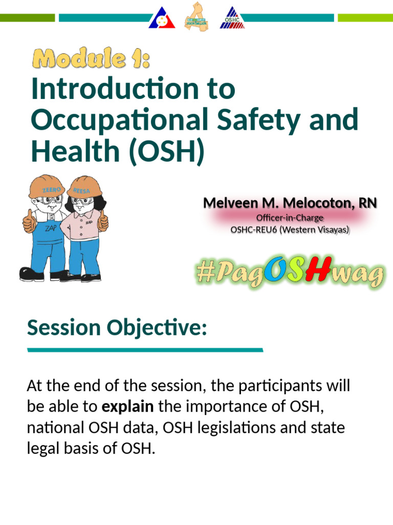 Module 1 - Introduction To OSH | PDF | Occupational Safety And Health ...