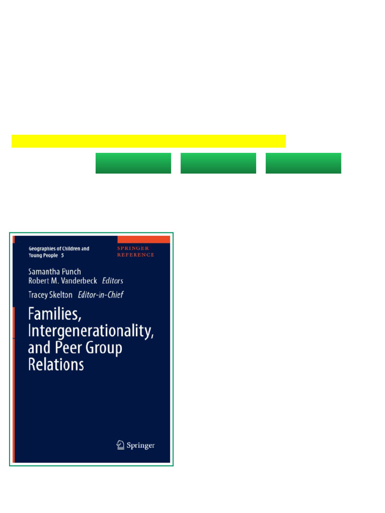 (Ebook) Families, Intergenerationality, and Peer Group Relations by ...