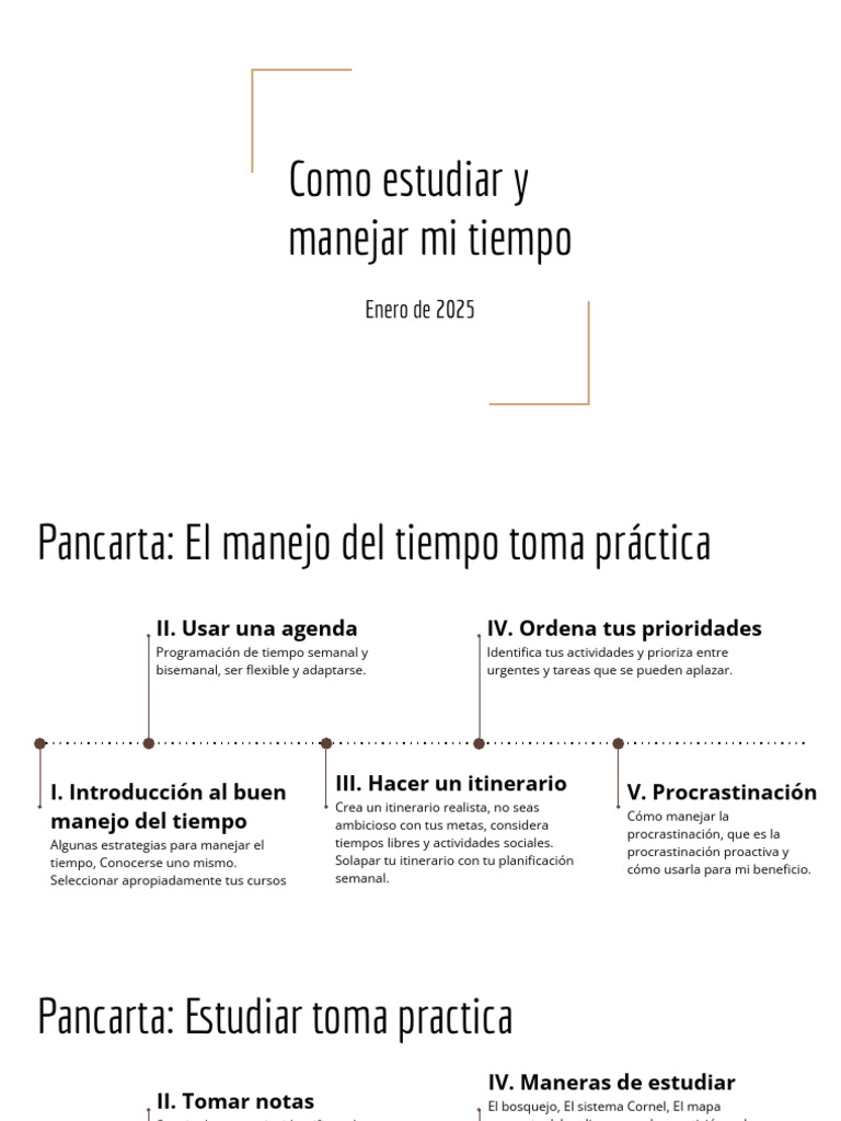 Estrategias para Estudiar y Manejar el Tiempo | PDF | Planificación ...