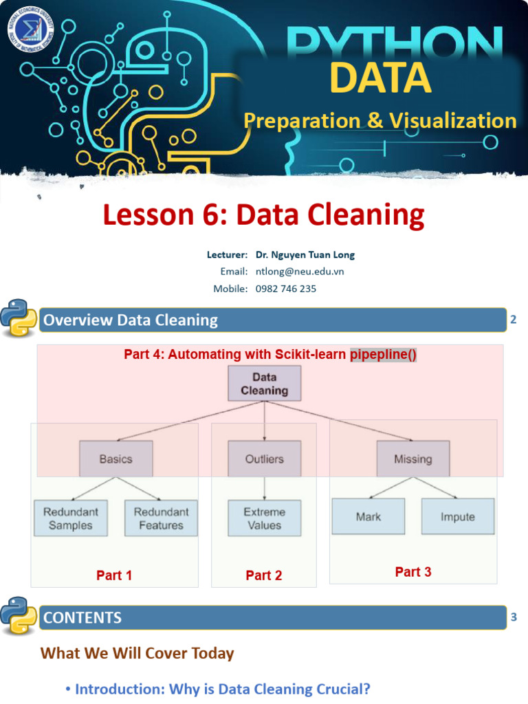 Lesson 6 Data Cleaning | PDF | Outlier | Statistics