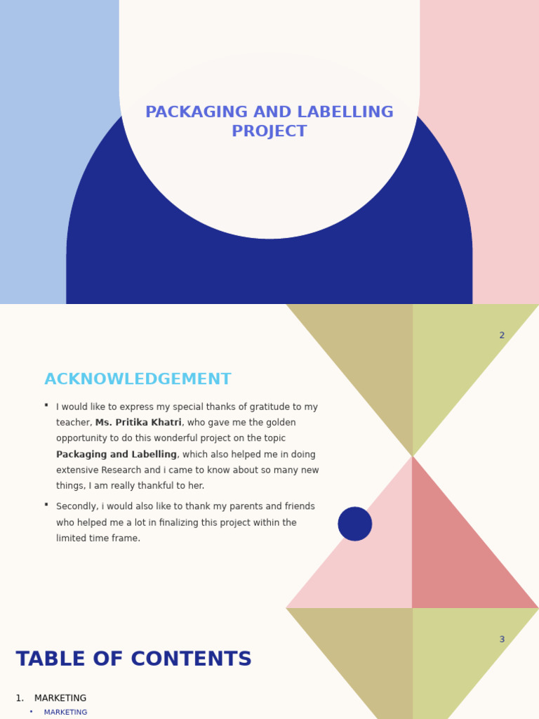 Packaging and Labelling Project Overview | PDF | Marketing | Product ...