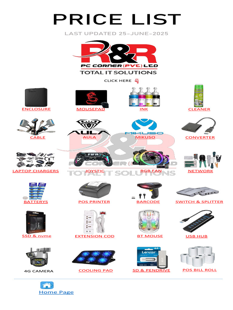 Comprehensive Price List for Tech Accessories | PDF | Computer Keyboard ...