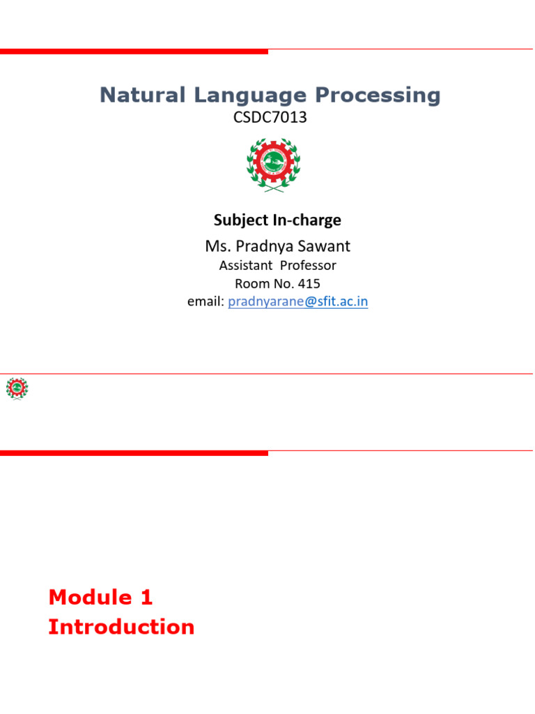 Module 1 | PDF | Parsing | Word