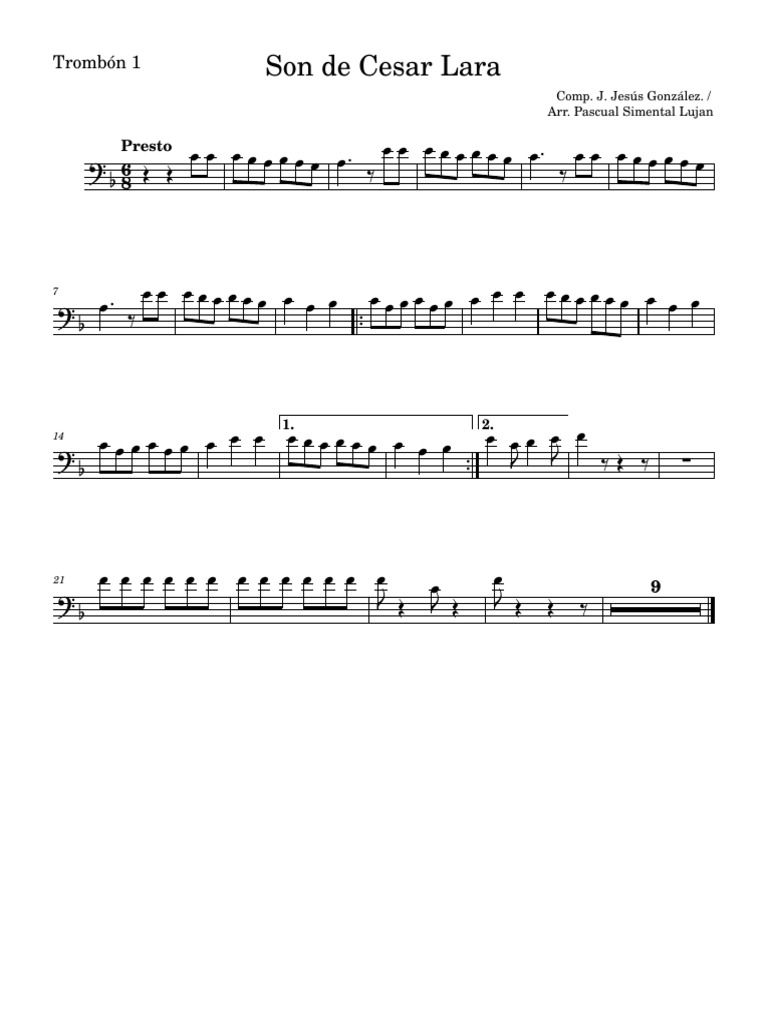 Son de César Lara-Trombón_1 | PDF