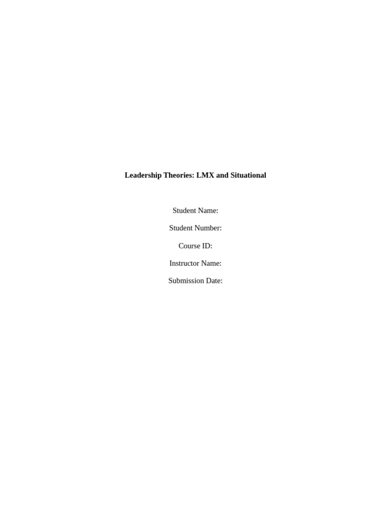 Leadership Theories | PDF | Leadership | Behavioural Sciences