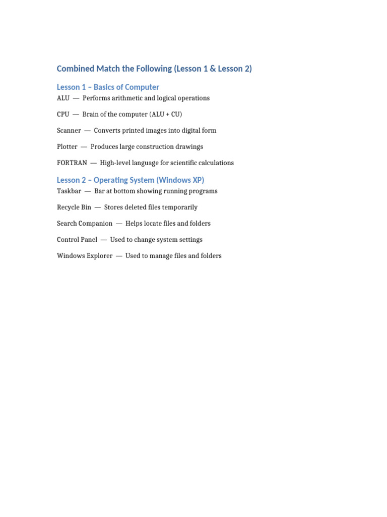 Combined Match | PDF