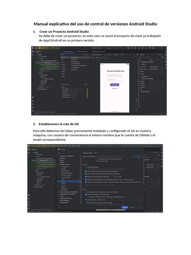 Manual Explicativo Del Uso de Control de Versiones Android Studio | PDF