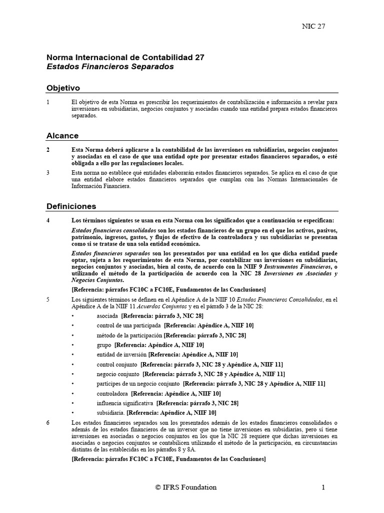 Nic 27 BV2024 Irach | PDF | normas internacionales de INFORMACION ...