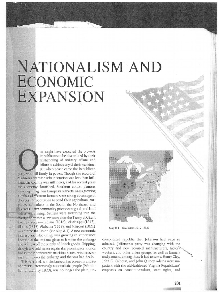Blum, Nationalism, Sectionalism, & Economic Expansion | PDF