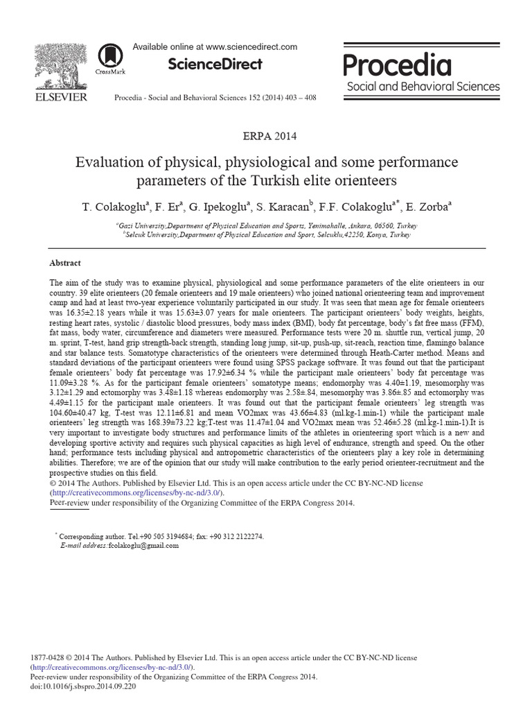 COLAKOGLU Et Al., 2014. Evaluation of Physical, Physiological and Some ...