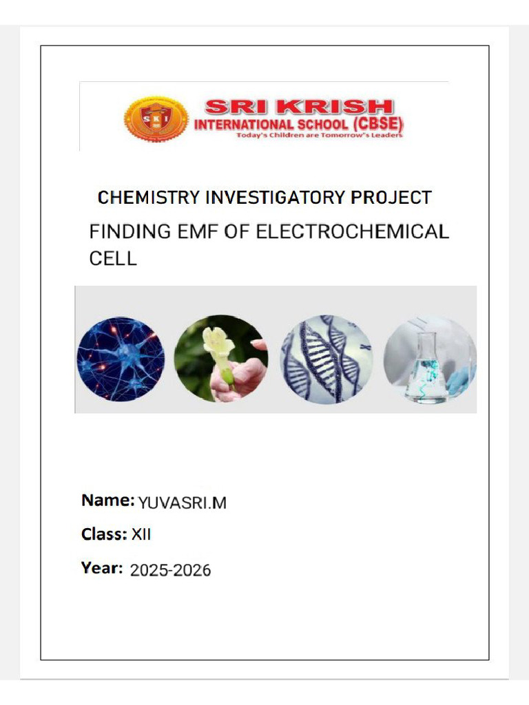 Yuvasri.m Chemistry Investigatory Project | PDF