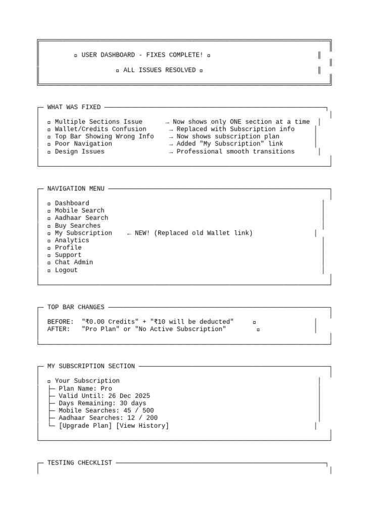 Dashboard Quick Reference | PDF | System Software | Computing