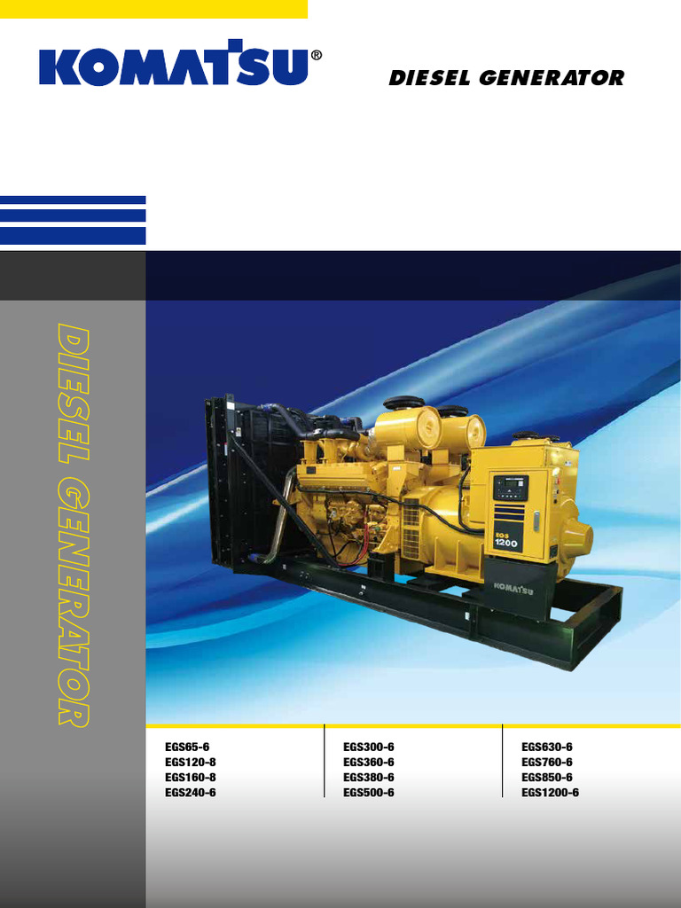Komatsu EGS Series Diesel Generators | PDF | Diesel Engine | Electric ...