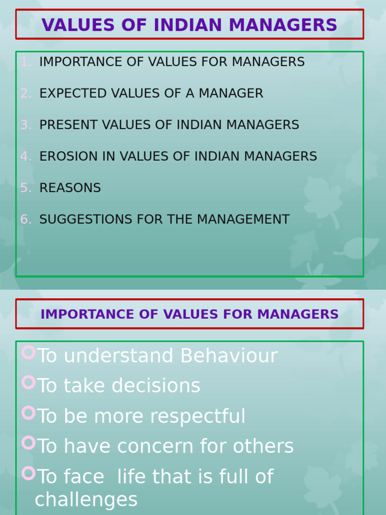 Values and Ethics of Indian Managers | PDF | Value (Ethics) | Motivation