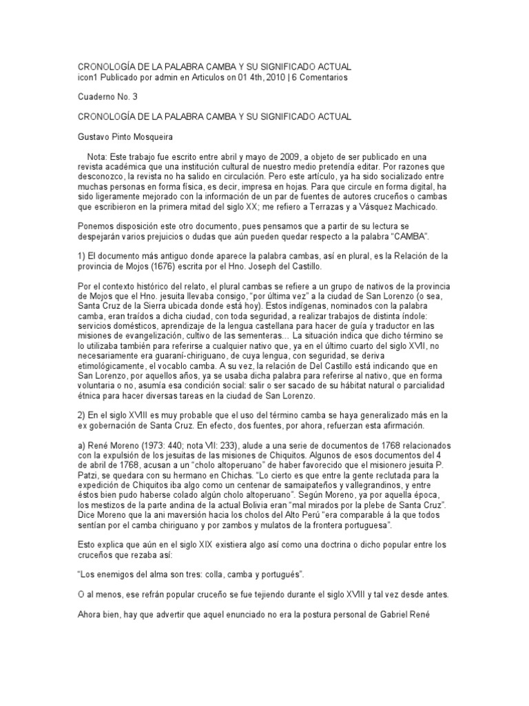 Cambas y Collas | PDF | Métis | Bolivia