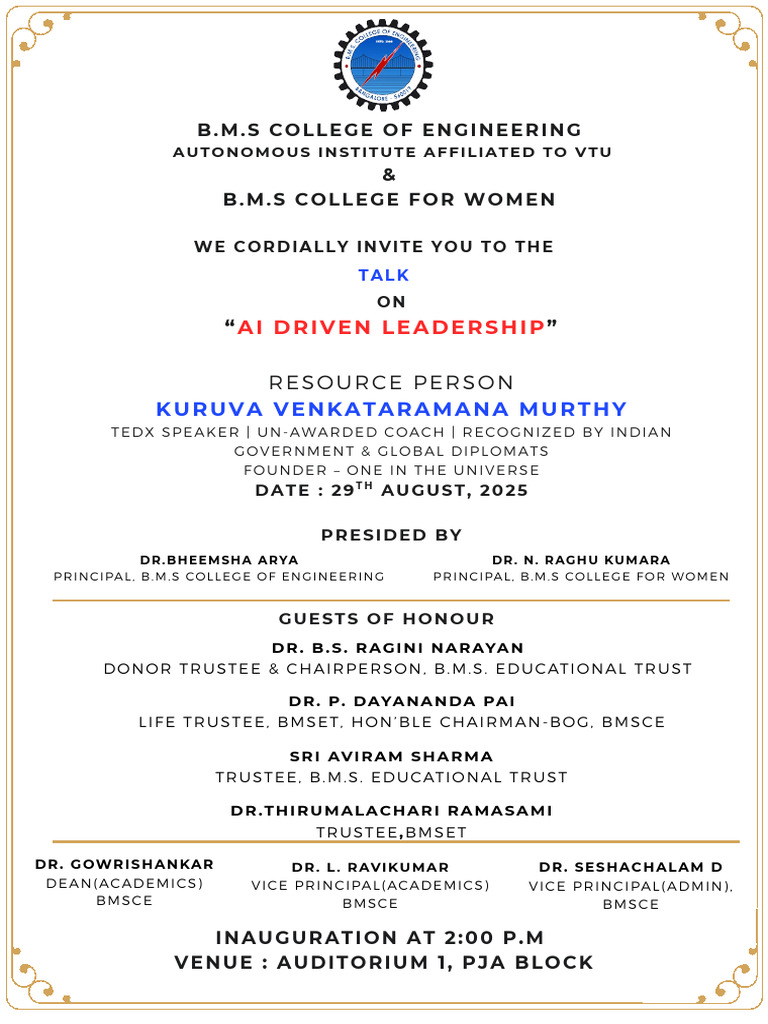 AI Driven Leadership Talk Invitation | PDF