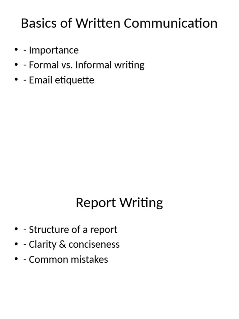 Unit3 Written Communication | PDF