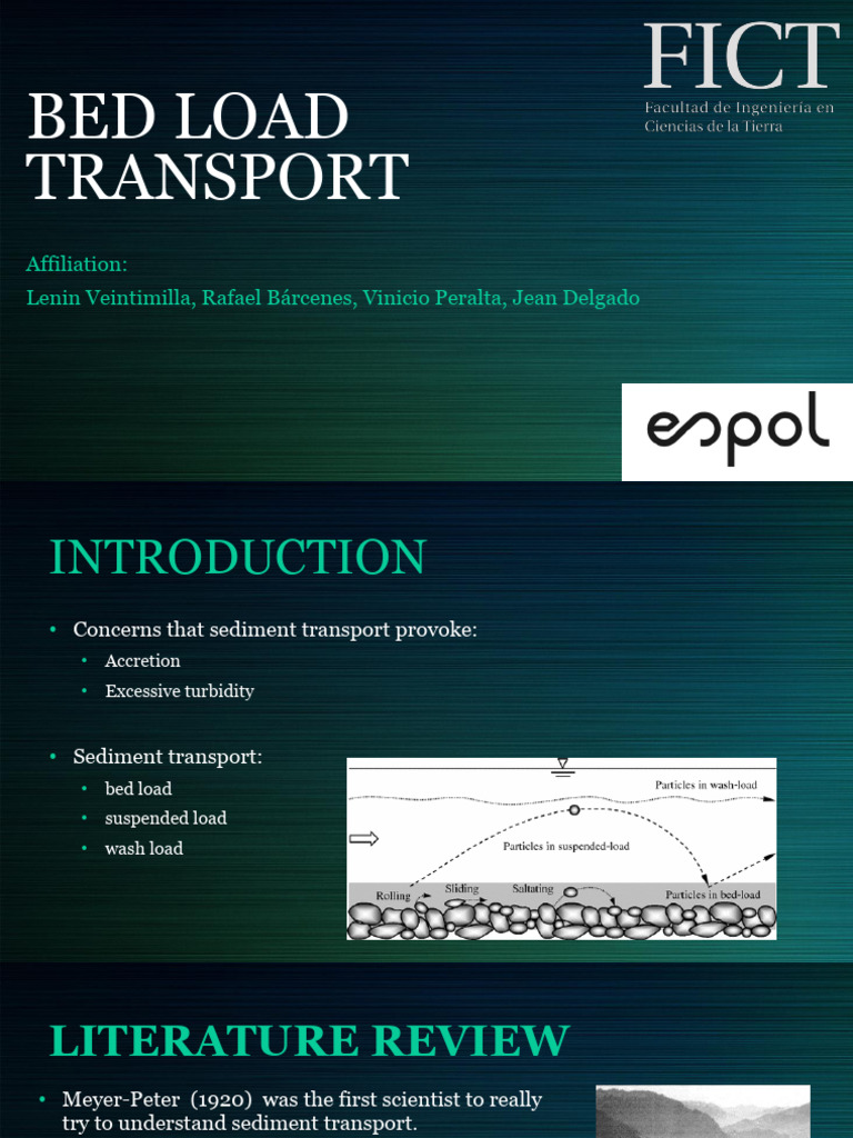Bed Load Transport Methods and Results | PDF | Hydrology | Fluid Mechanics