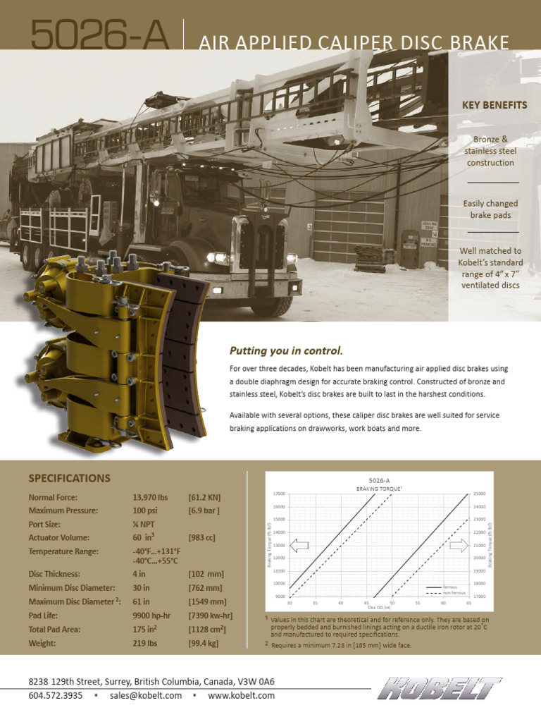 5026 A Datasheet | PDF | Brake | Manufactured Goods