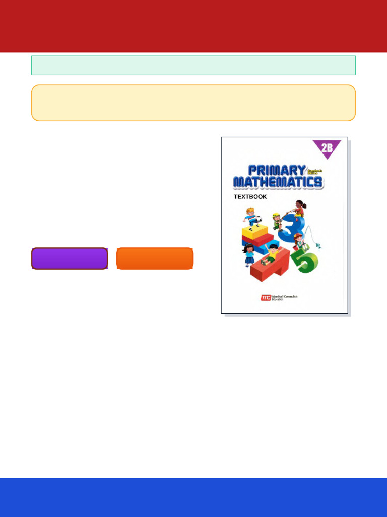 Primary Mathematics Textbook 2B Jennifer Hoerst Ebook Chapter Bundle | PDF