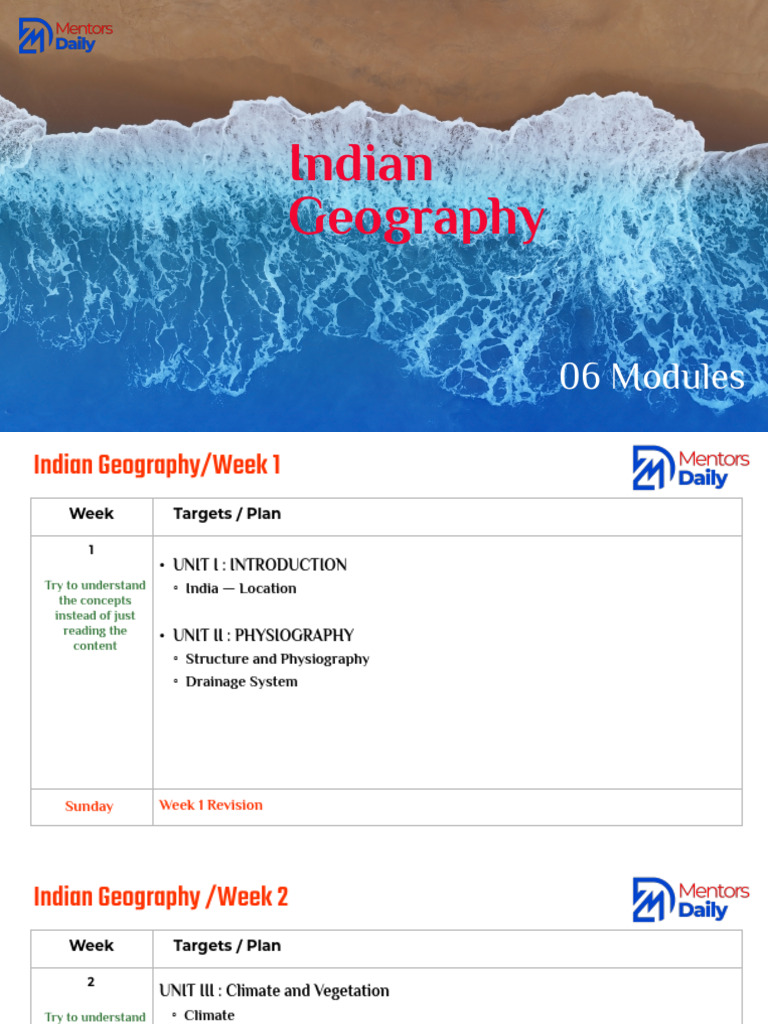 Indian Geography Planner | PDF