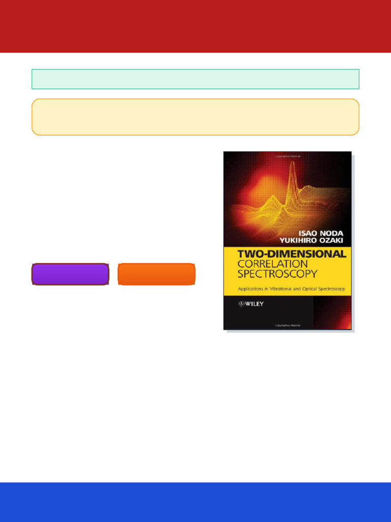 Two Dimensional Correlation Spectroscopy Applications in Vibrational ...