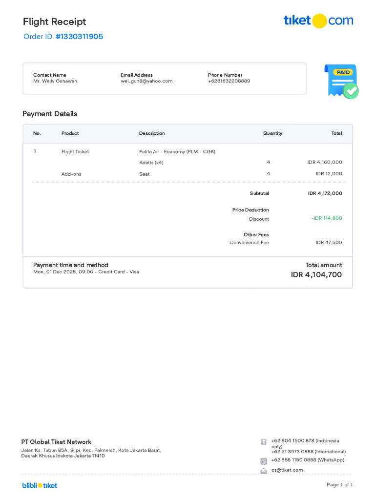 Receipt - Order Id 1330311905 | PDF | Retail Financial Services | Payments