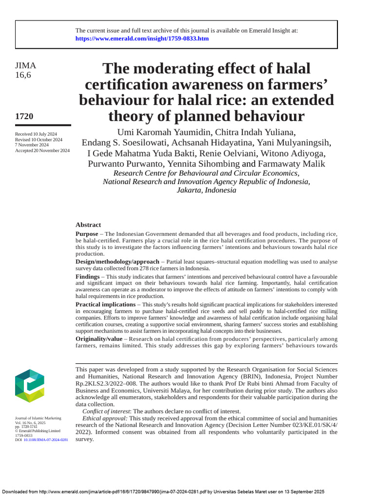Farmer Behaviour Pilihan 2 Tugas | PDF | Behavior | Agriculture