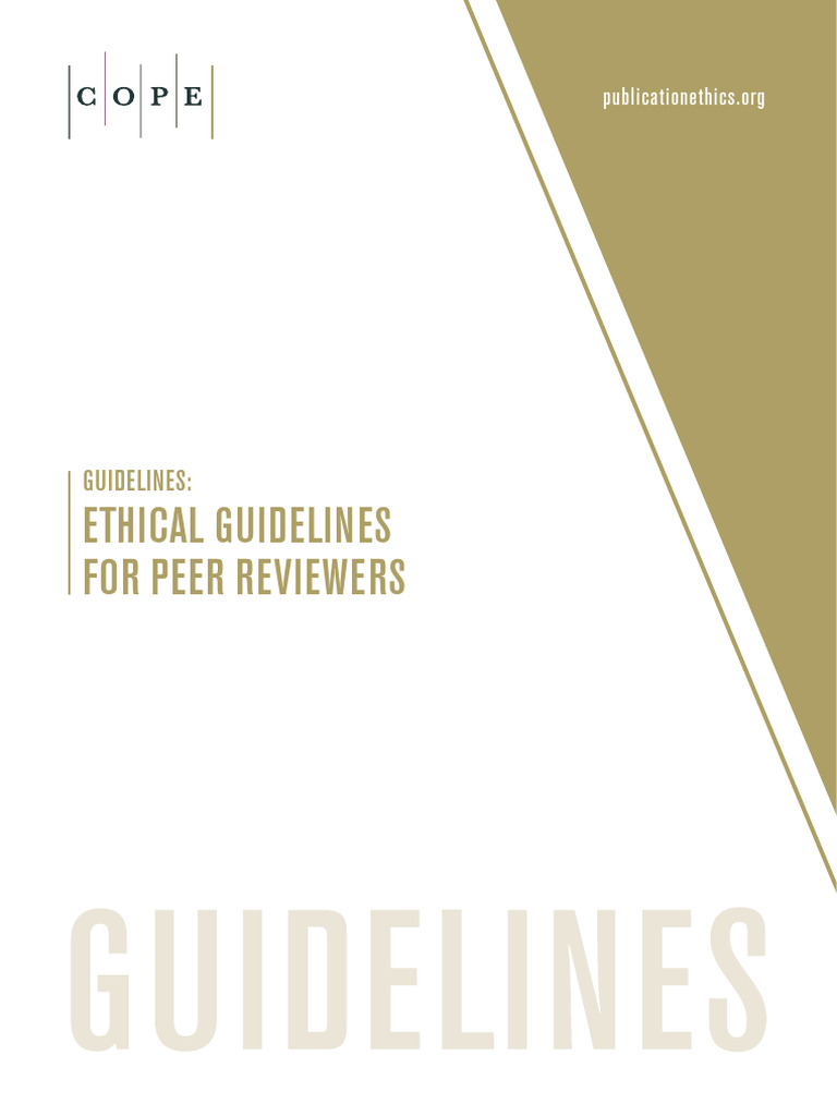 Cope Ethical Guidelines Peer Reviewers v2 0 | PDF | Peer Review ...