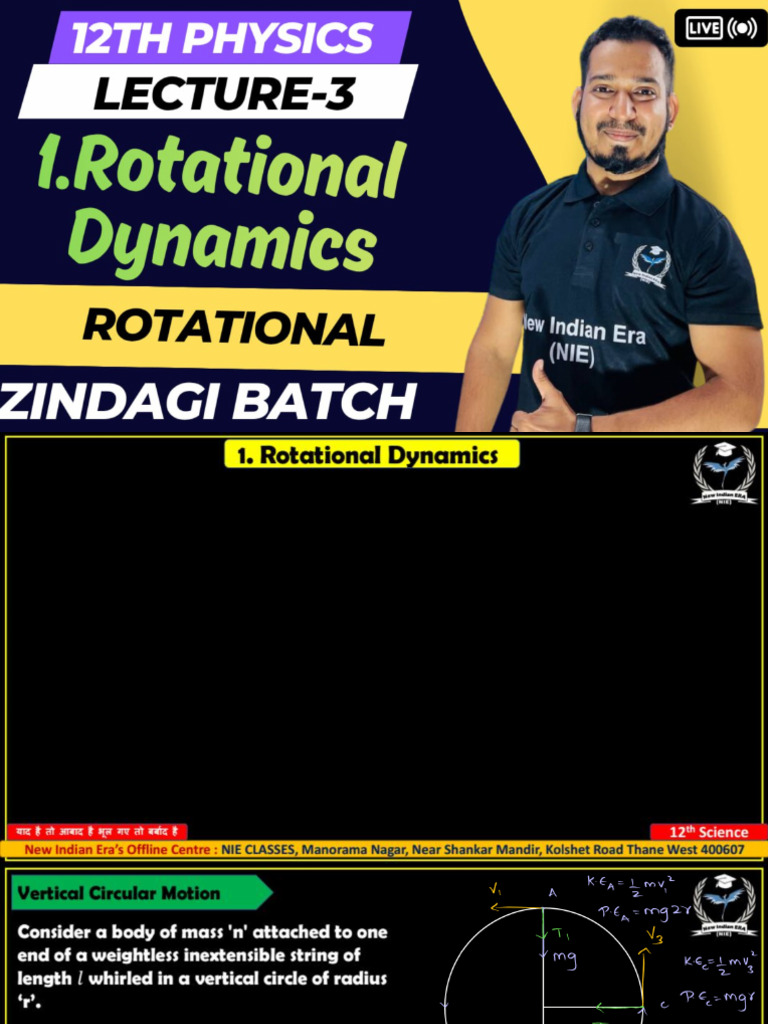 L-3 Chp-1 Rotational Dynamics Physics Zindagi Batch 4 - 71761523 - 2025 ...