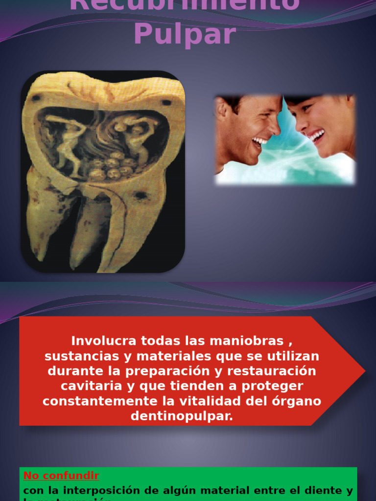 Recubrimiento Pulpar Directo | PDF | Esmalte de dientes ...