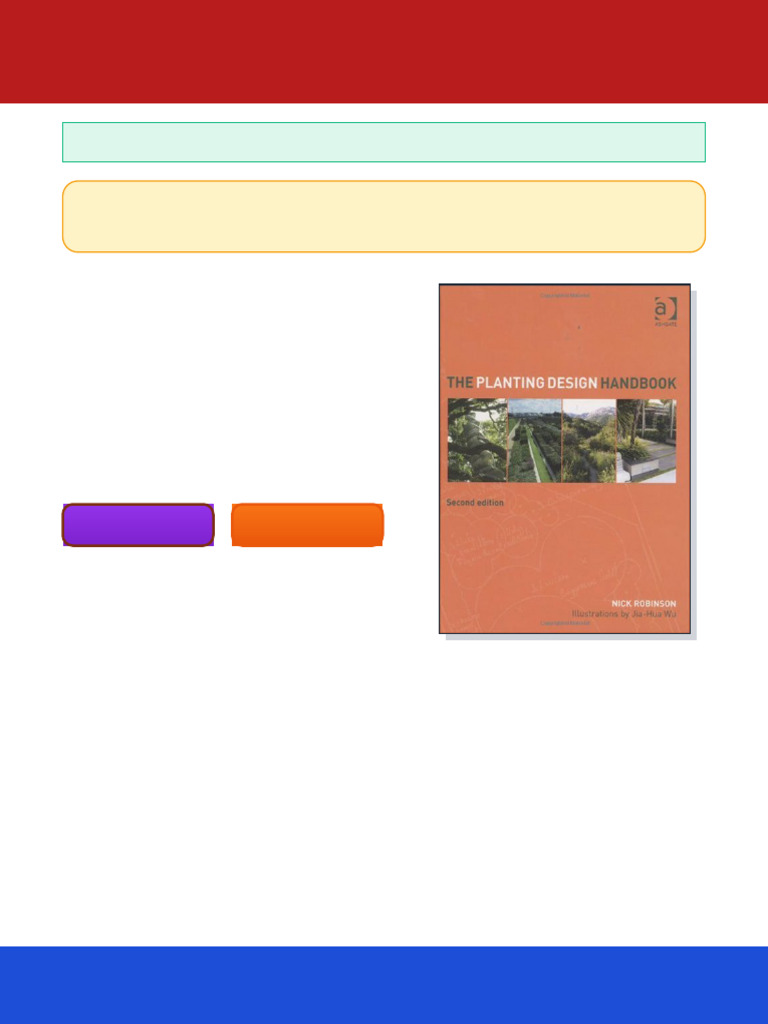 The Planting Design Handbook 2nd Ed Edition Nick Robinson Ebook Premium ...