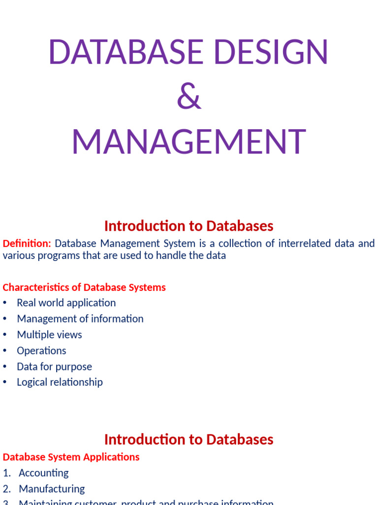 DDM Unit-1 | PDF | Databases | Database Design